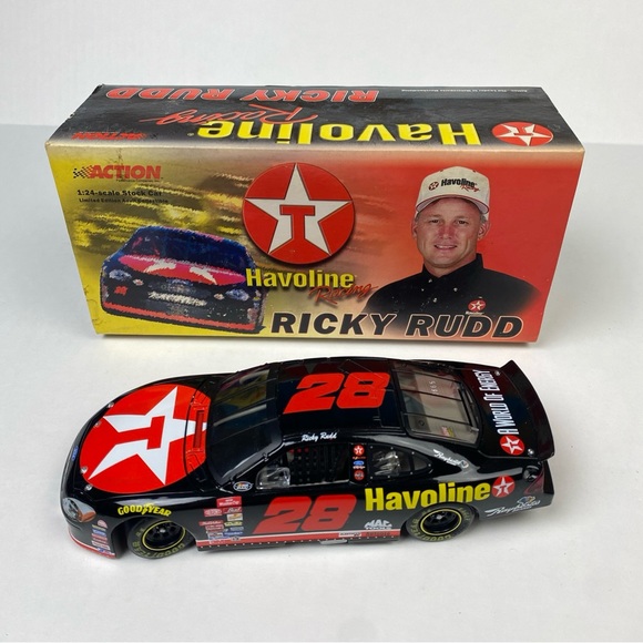 Action | Toys | Ricky Rudd 28 Diecast Bank 24 Stock Car Havoline Action ...